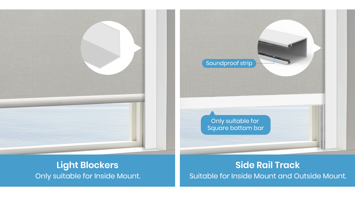 Differences Between Light Blockers and Side Rail Tracks – SmartWave Shades